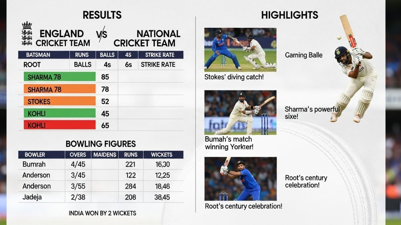 England Cricket Team vs India National Cricket Team Match Scorecard ...